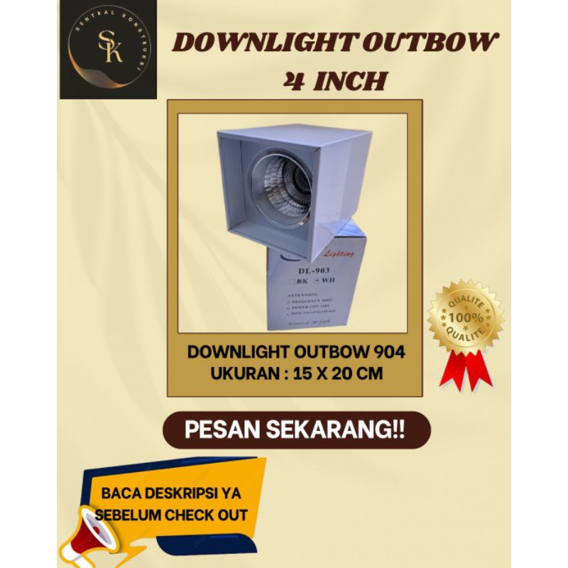 Jual Downlight Outbow 4inch Kotak ( 904 ) | Shopee Indonesia