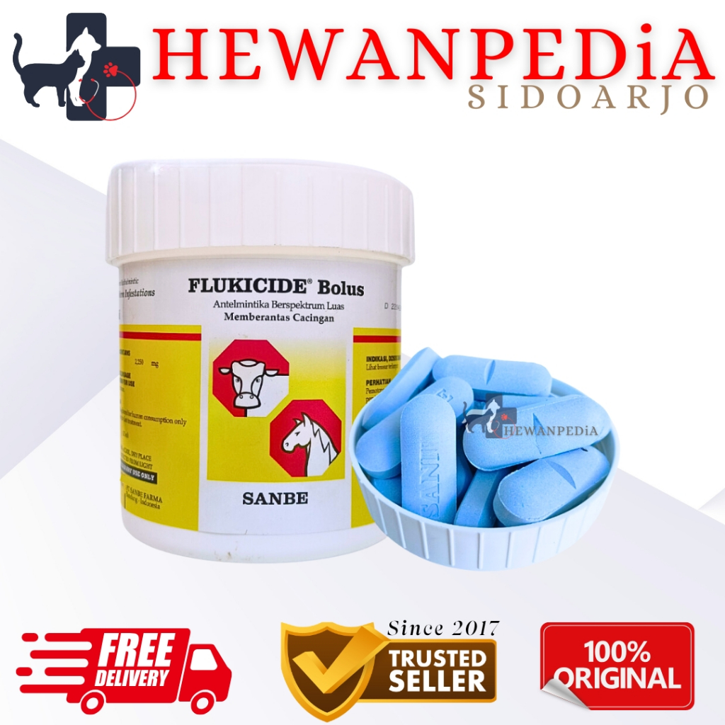 Jual FLUKICIDE 42 BOLUS Hewanpedia - Obat Cacing Albendazole Sapi Kuda ...