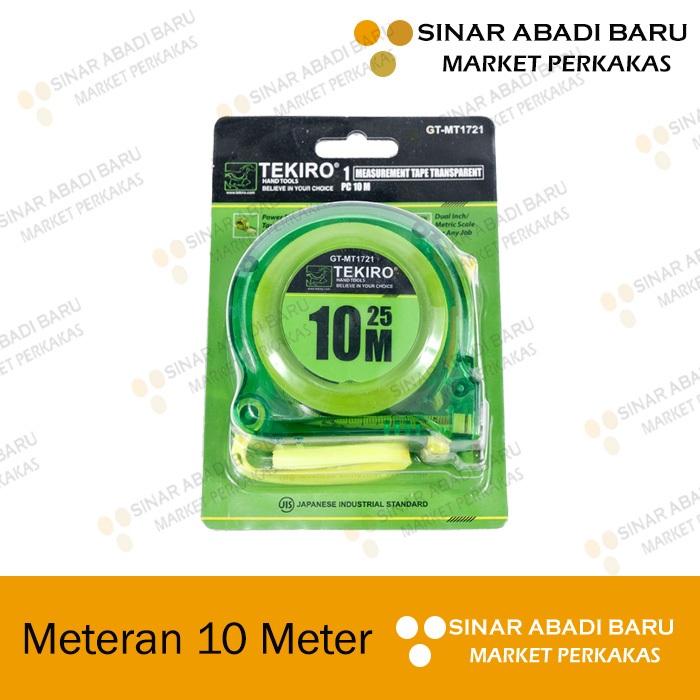 Jual Meteran Tekiro 10 Meter Measuring Tape Meteran Tukang Roll 10 m ...
