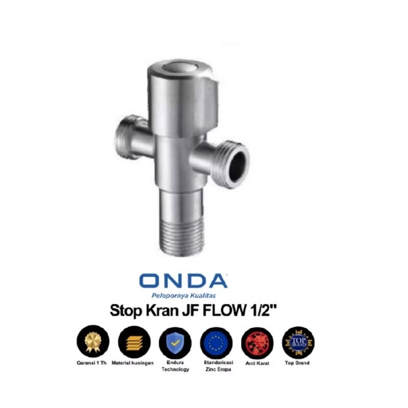 Jual ONDA JF Flow Stop Kran 1/2" ( 2 cabang ) | Shopee Indonesia