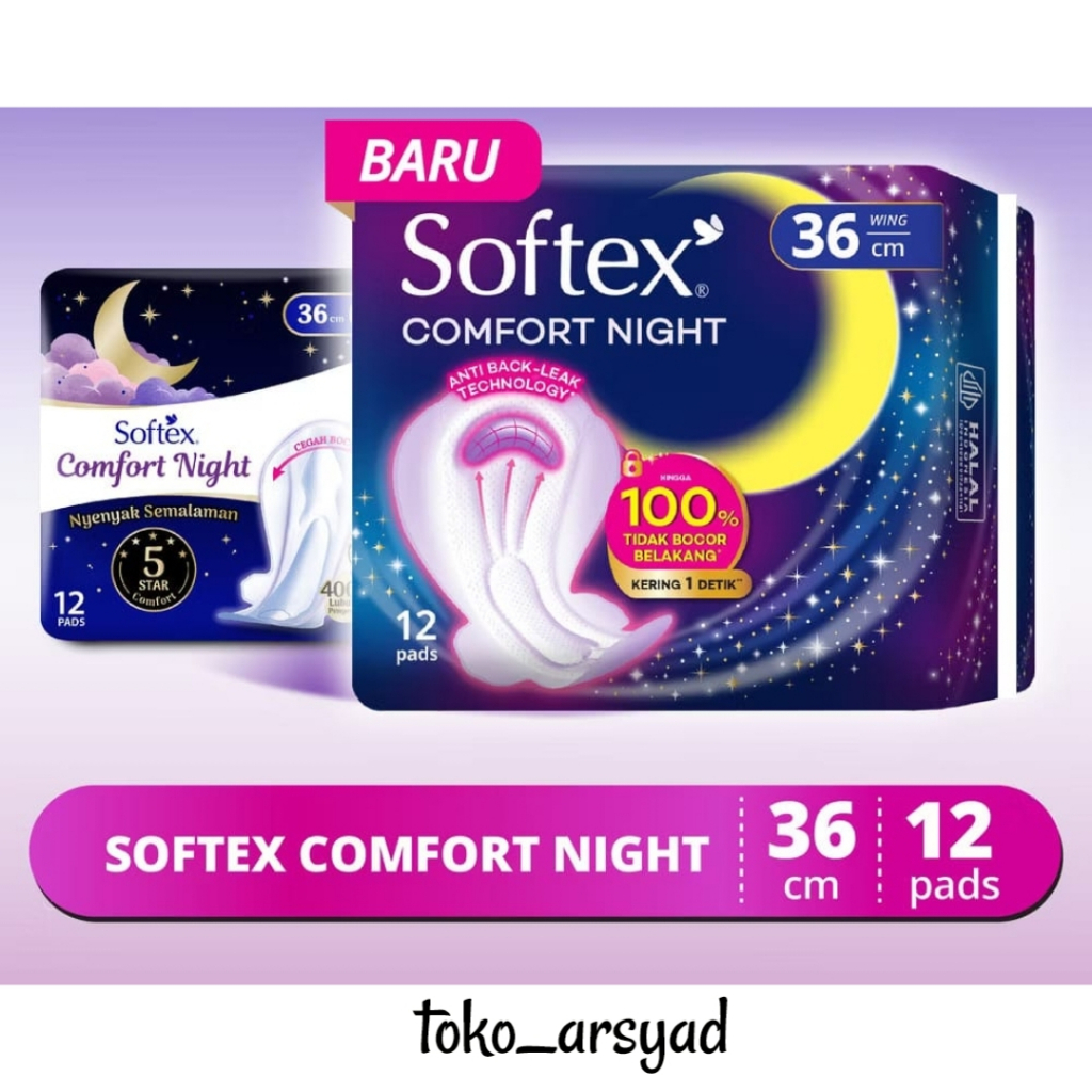 Jual Softex Comfort Night 36 cm 12 pcs | Shopee Indonesia