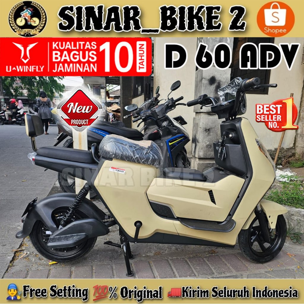 Jual Sepeda listrik UWINFLY D60 ADV NFC 500 Watt Garansi Resmi Include Box External | Shopee ...