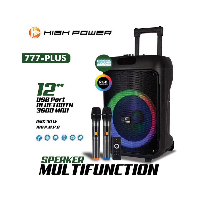Jual Speaker Portable Wireless High Power 777 Plus Original 12 inch ...