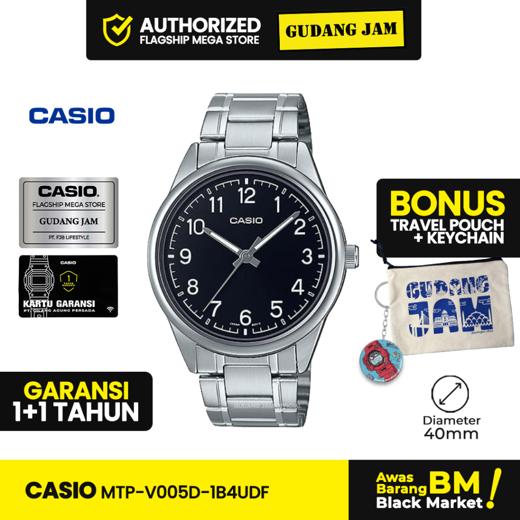 Jual Jam Tangan Casio MTP-V005D-1B4UDF MTP-V005D MTP-V005 MTPV005D MTP ...