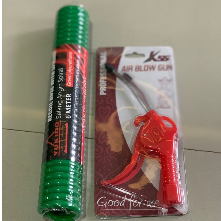 Jual PAKET BENGKEL Air Blow Gun + Selang Recoil Alat Semprotan Angin ...