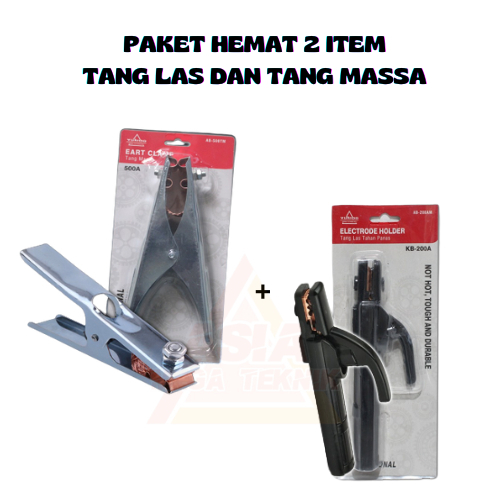 Jual PROMO Paket Stang Las Tang Mesin Las Listrik Electrode Holder 200A - Stang Las Tang Jepit ...
