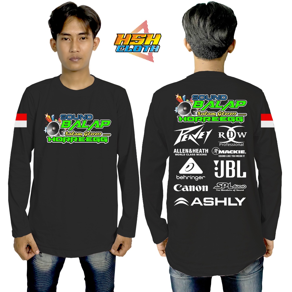 Jual Baju Kaos Distro Lengan Panjang Sound System Audio SOUND BALAP ...