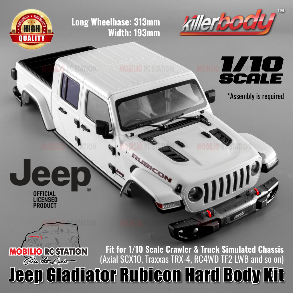 Jual Killerbody Jeep Gladiator Rubicon Hard Body Kit WB313 for 1/10 Crawler | Shopee Indonesia