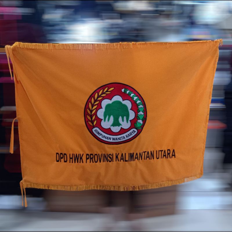 Jual pataka logo custom 1 muka/logo depan saja-90x135cm | Shopee Indonesia