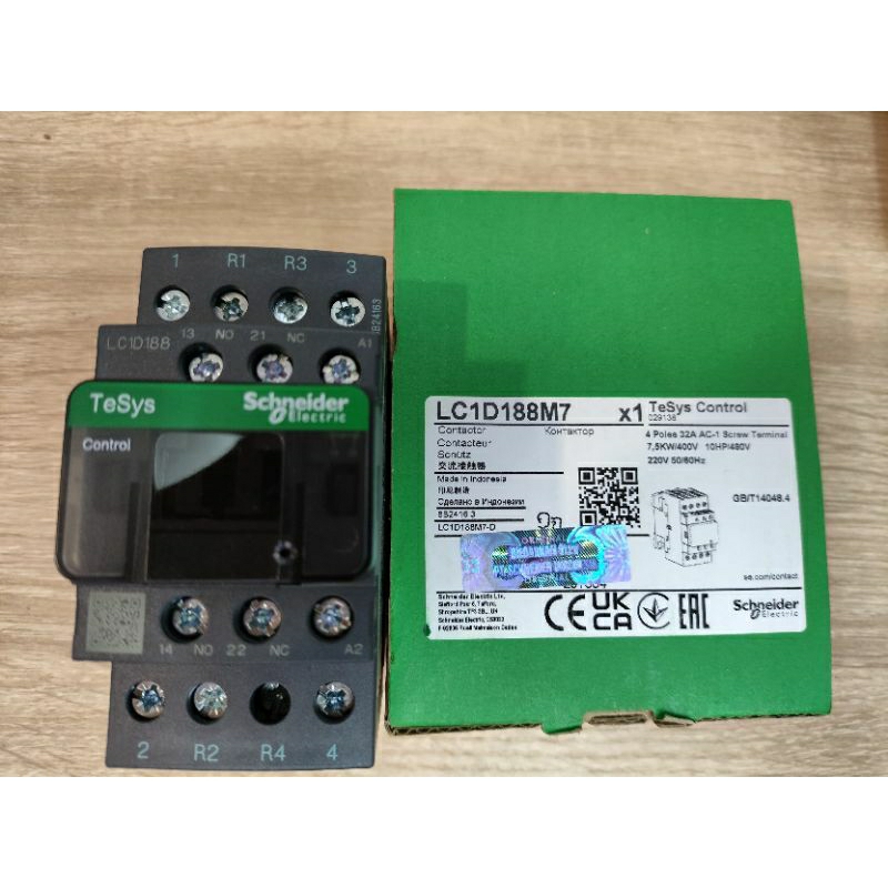 Jual kontaktor 32amper 4pole Schneider lc1d188 lc1d188m7 ori | Shopee ...