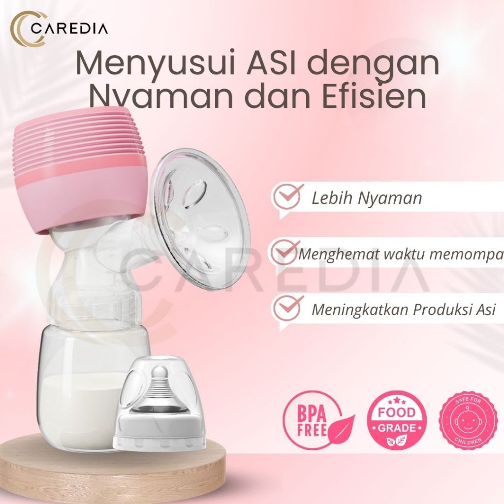 Jual Caredia Pompa Asi Elektrik Tanpa Kabel Otomatis 1200mAh Pompa ASI ...