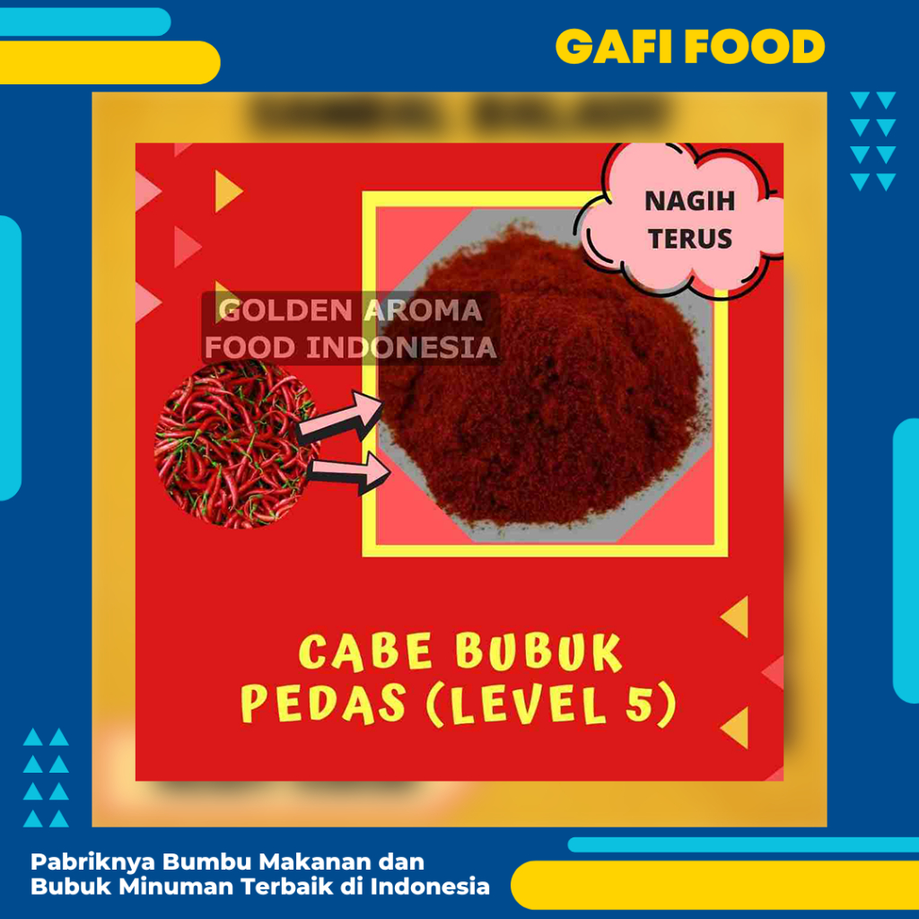 Jual Cabe Bubuk Pedas Level 5 1 Kg untuk Makaroni Kimchi Keripik Seblak ...