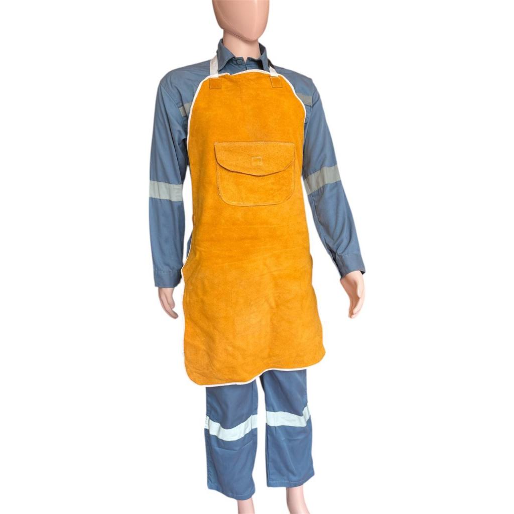 Jual Apron Dada Kulit Sapi - Welding Apron - Celemek Tahan Api & Panas ...