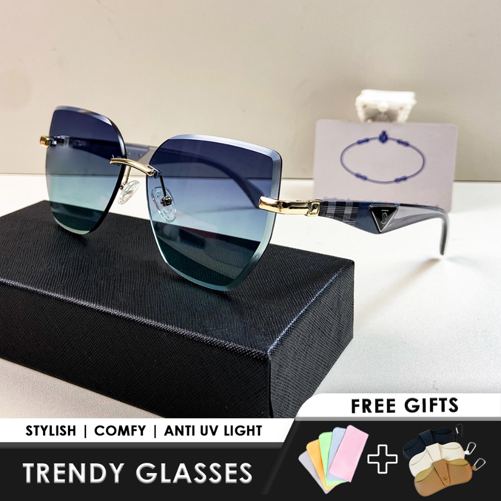 Jual 【Free Dompet & Lap】 Kacamata Hitam Wanita / Titanium /UV/ Produk Baru / Impor / Kacamata ...