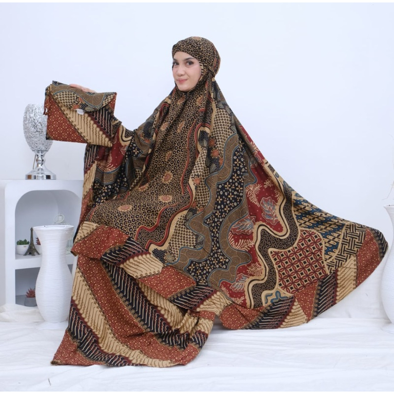 Jual Mukena Rayon Batik Arzen Jumbo by Ayunabella Jakarta | Shopee ...