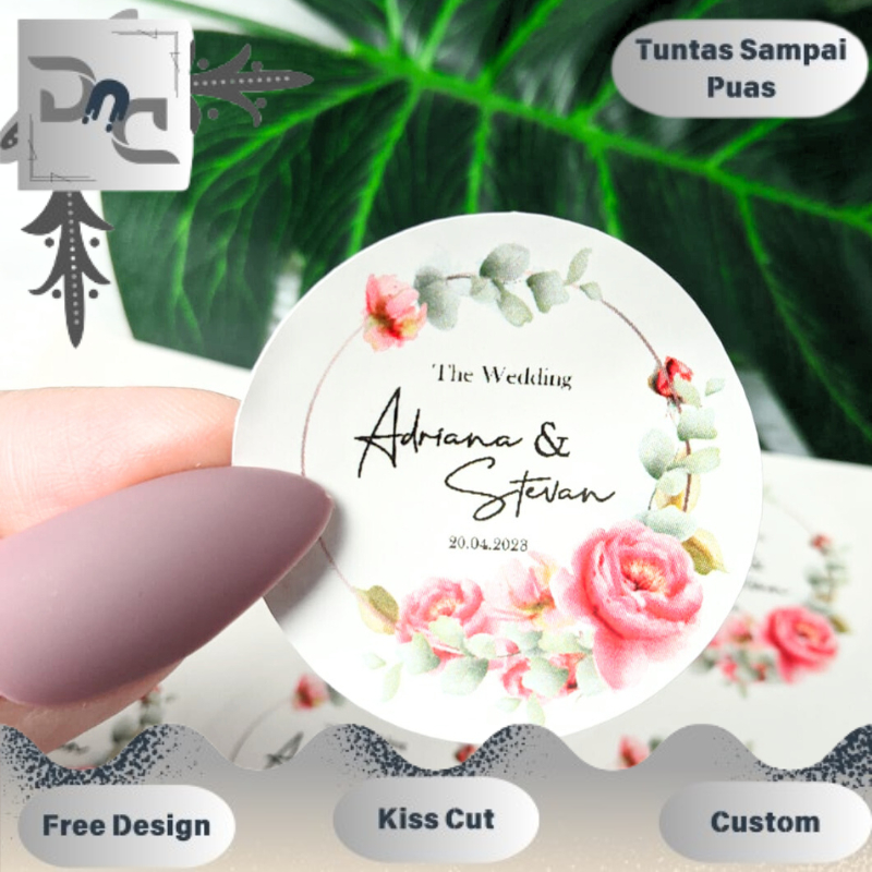 Jual 9-15 Stiker Wedding Souvenir Sticker Custom Ucapan Nikah Dnd ...