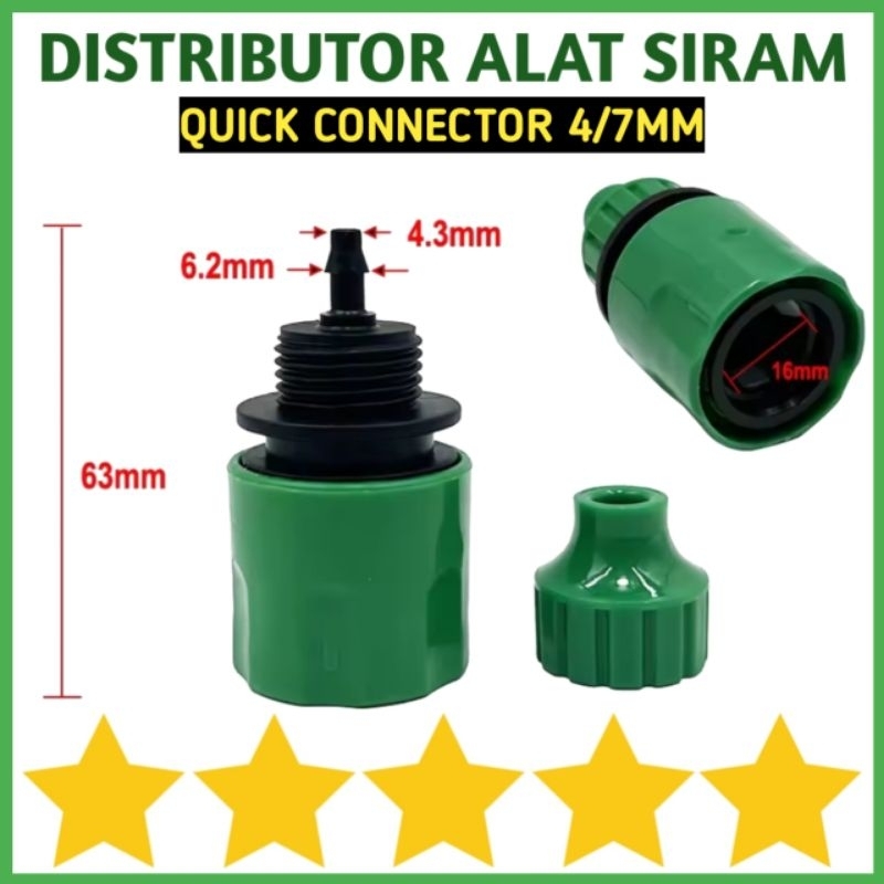 Jual QUICK CONNECTOR 4/7MM FEMALE KONEKTOR NEPEL COUPLING HOSE SELANG ...