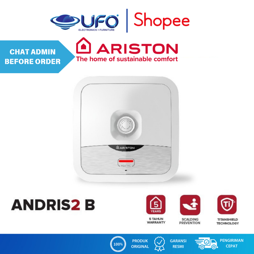 Jual ARISTON AN2-10B WATER HEATER ELECTRIC ANDRIS2 B 10 LITER | Shopee ...