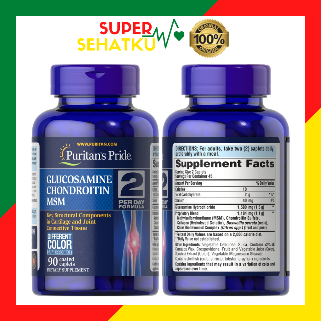 Jual Puritan Pride Triple Strength Glucosamine Chondroitin Sendi ...