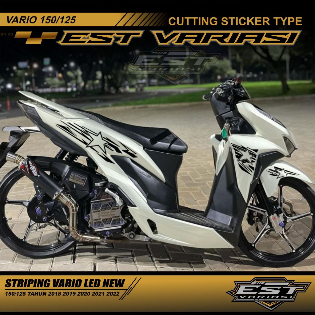 Jual STRIPING VARIO MOTIF BINTANG VARIO LED NEW GEN 1 CUTTING STICKER ...