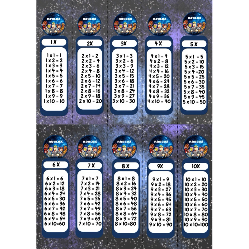 Jual Flash Card Perkalian Roblox | Shopee Indonesia