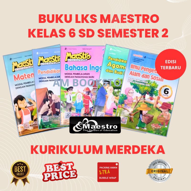 Jual BUKU LATIHAN SOAL ( LKS ) MAESTRO UNTUK KELAS 6 SD/MI SEMESTER 2 KURIKULUM MERDEKA DARI ...