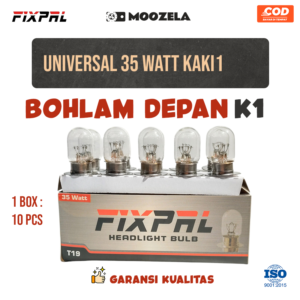 Jual FIXPAL 1 kotak (10pcs) BOHLAM LAMPU DEPAN fixpal T19 12V K1 35 ...