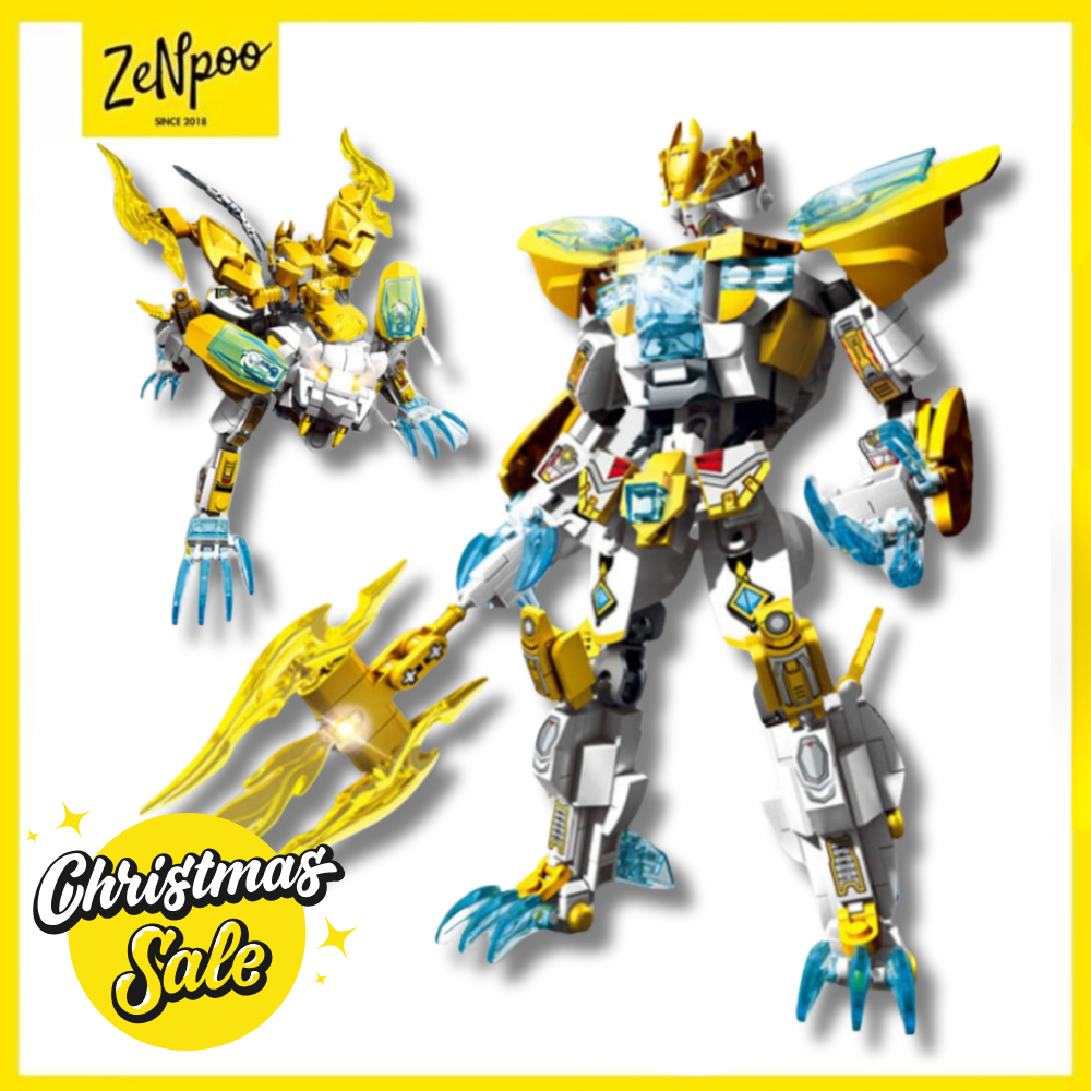 Jual SEMBO 103330-33 Blok Bangunan Mecha Qinglong Suzaku Harimau Putih ...
