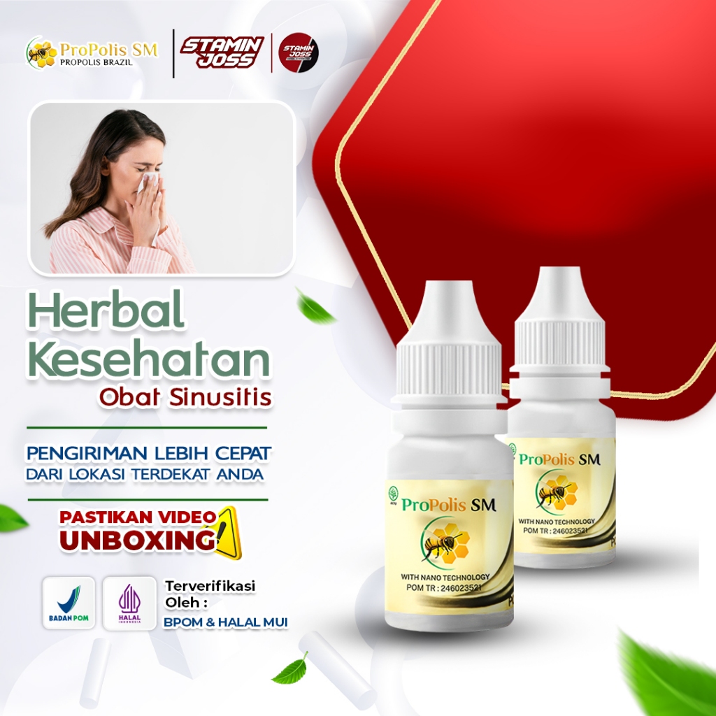 Jual Propolis Sm Obat Sinusitis Pilek Atasi Batuk Pilek Radang Sinus ...