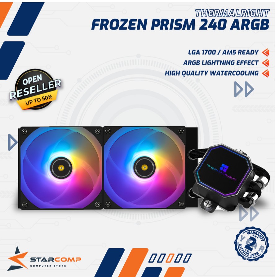 Jual THERMALRIGHT Frozen Prism 240 BLACK / WHITE ARGB CPU AIO Water ...