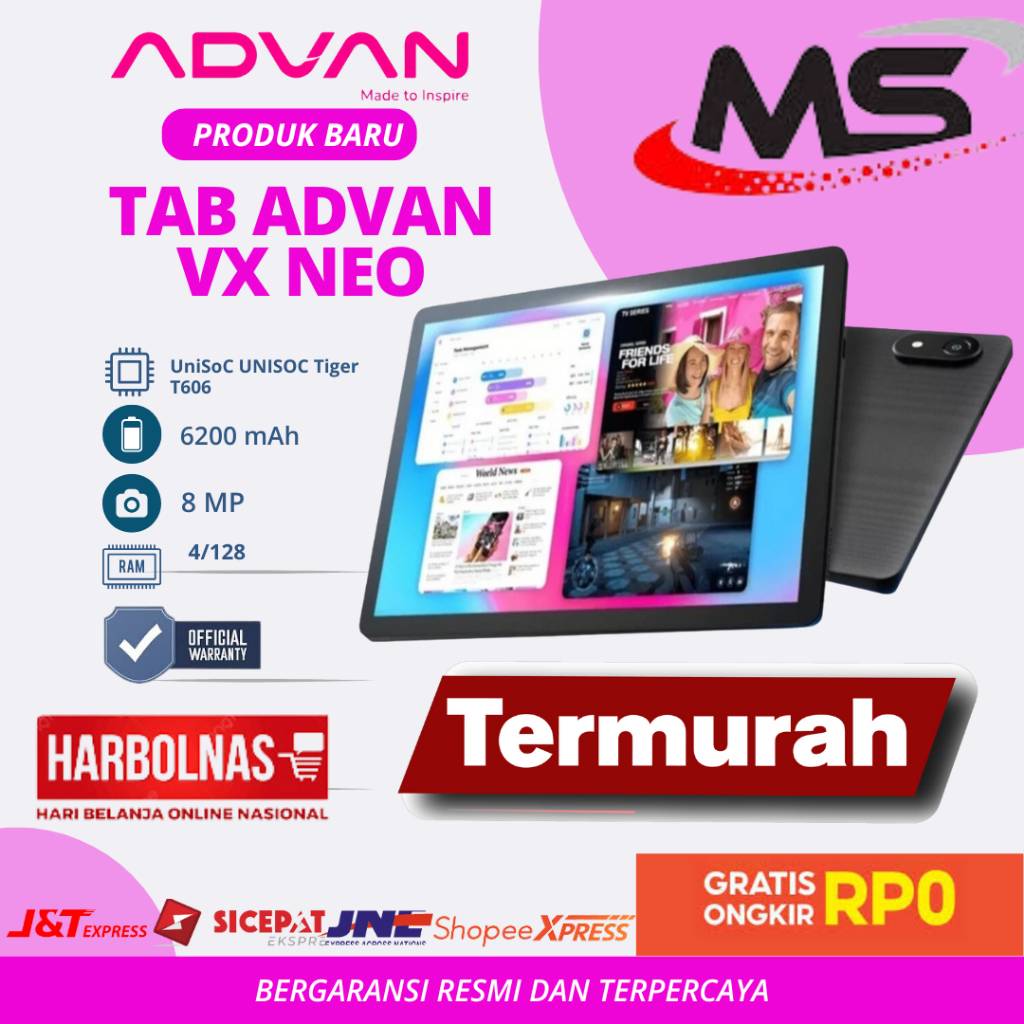 Jual Advan Tab VX Neo 4/128 ( 4GB/ 128GB ) 10.1" IPS Screen , Tablet 10 inch, Android 14 ...