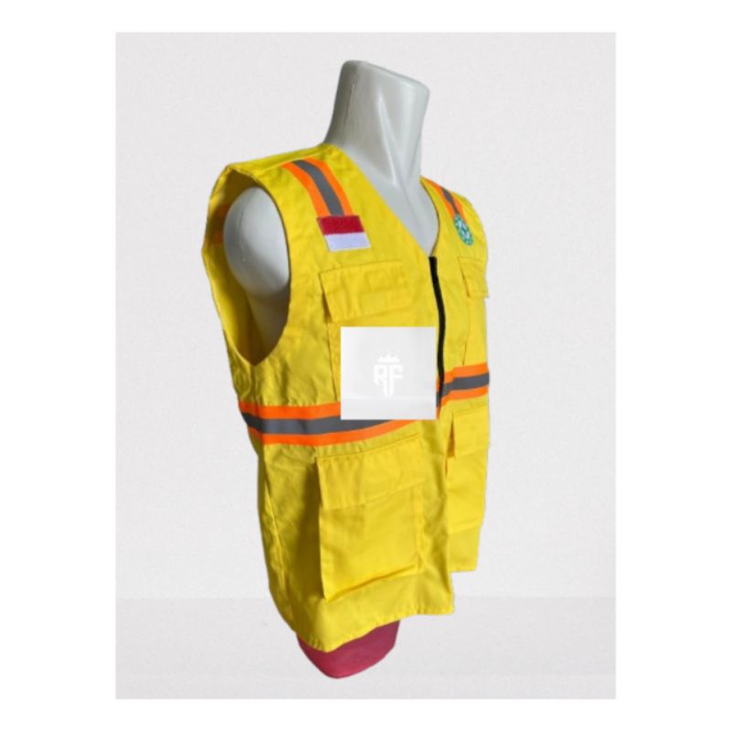 Jual rompi vest safety first/rompi k3/rompi lapangan/rompi proyek ...