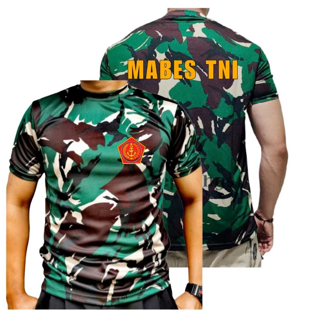 Jual kaos loreng malvinas dry fit sablon MABES TNI | Shopee Indonesia