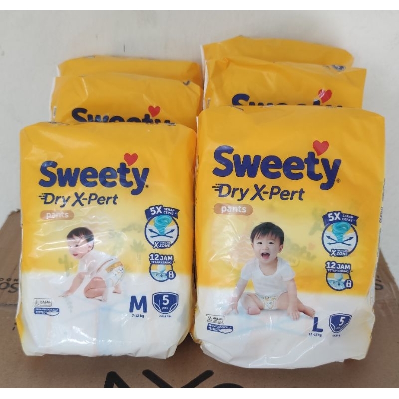 Jual Popok Sweety Pants Dry Expert Mini Pack M5/L5 | Shopee Indonesia
