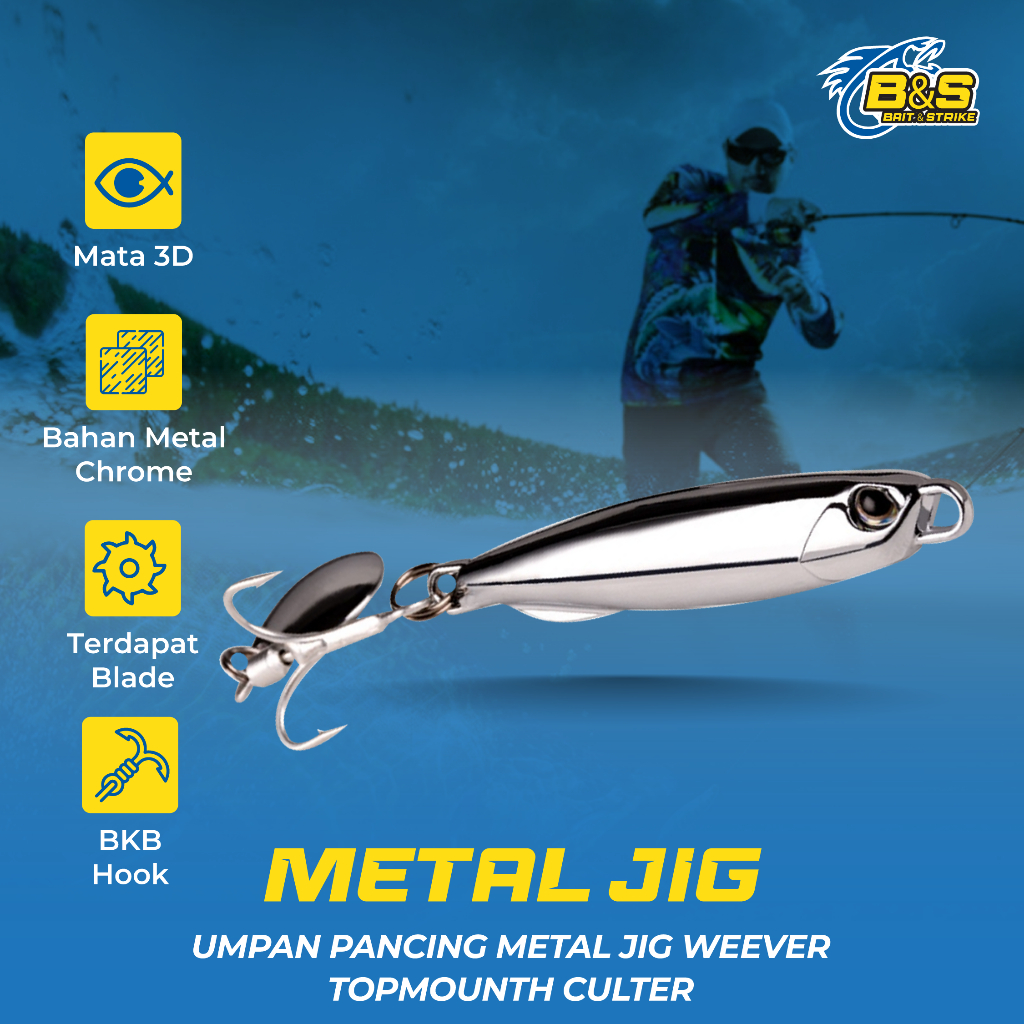 Jual LureKiller Umpan Pancing MetalJig Weever Topmouth Culter MJ027 | Shopee Indonesia
