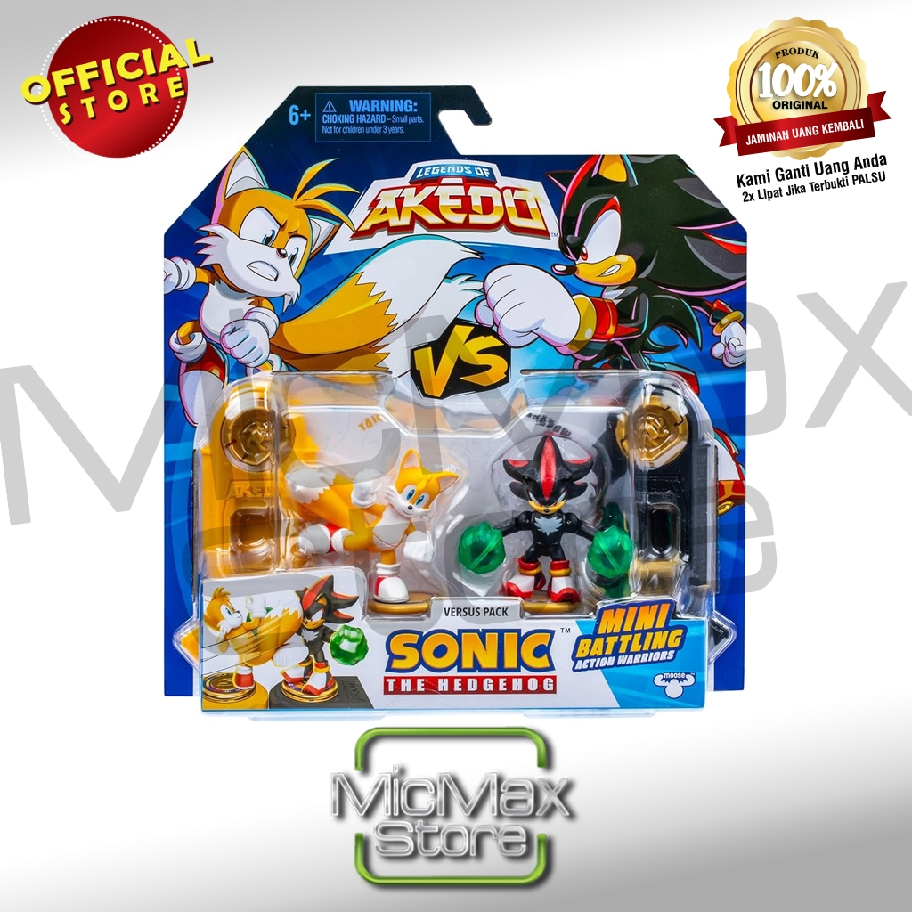 Jual Legends of Akedo Sonic The Hedgehog Tails Vs Shadow 15439 | Shopee ...