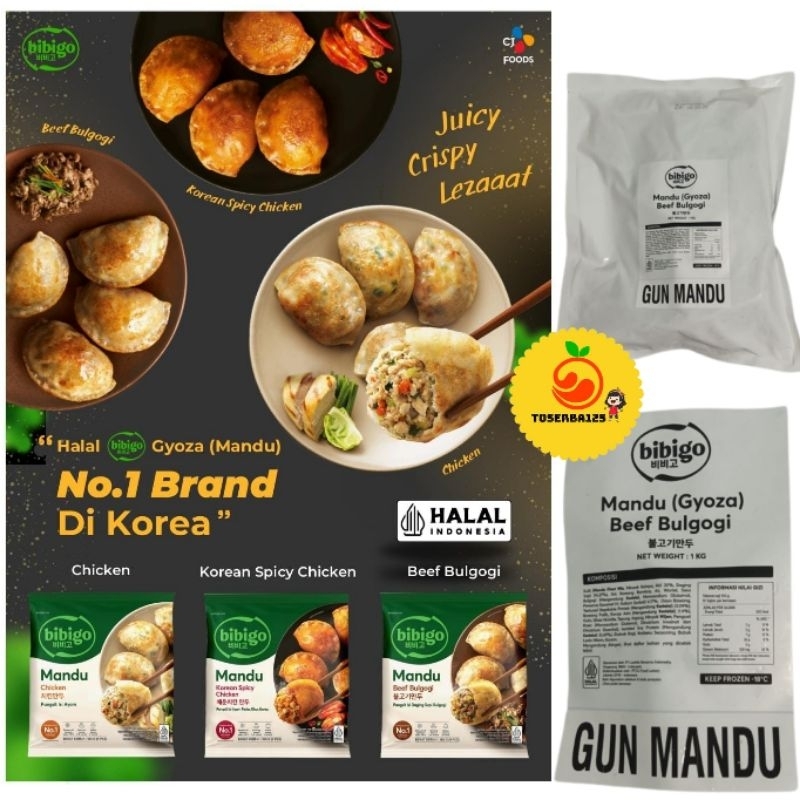 Jual Dimsum frozen korea Bibigo mandu gyoza beef bulgogi frozen ...