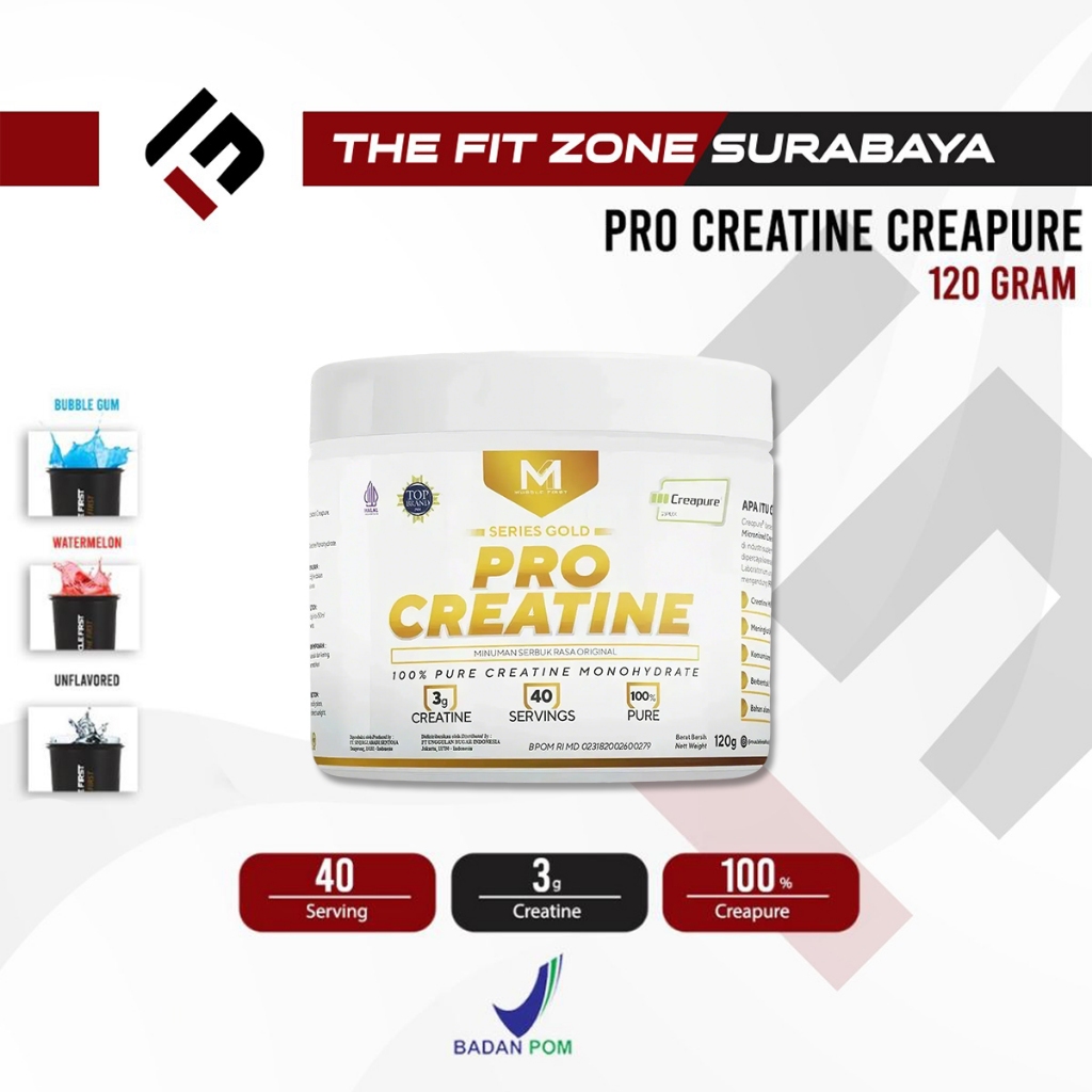 Jual M1 Musclefirst Pro Creatine Creapure 120 Gram Suplemen Fitness ...