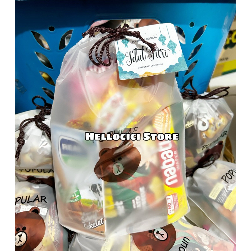 Jual (FREE CARD) MURAH MERIAH POUCH SNACK PARCEL KEMASAN ANAK ULANG ...