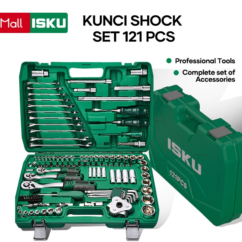 Jual ISKU Tools Set 121pcs 72gigi kunci shock set lengkap Kombinasi ...