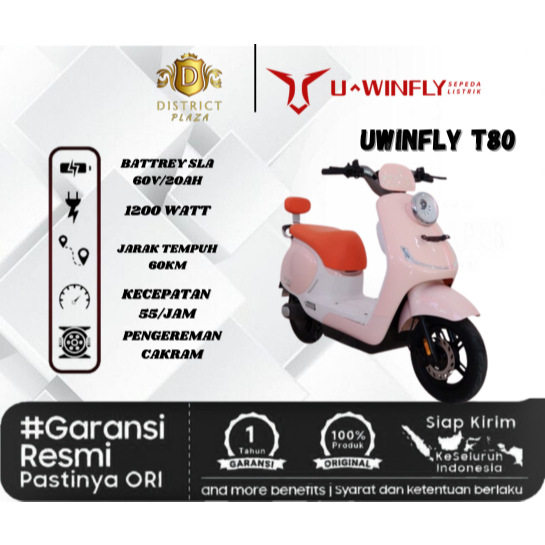 Jual Motor Listrik Uwinfly T80 Power 1200 Watt Garansi Resmi Uwinfly Indonesia | Shopee Indonesia