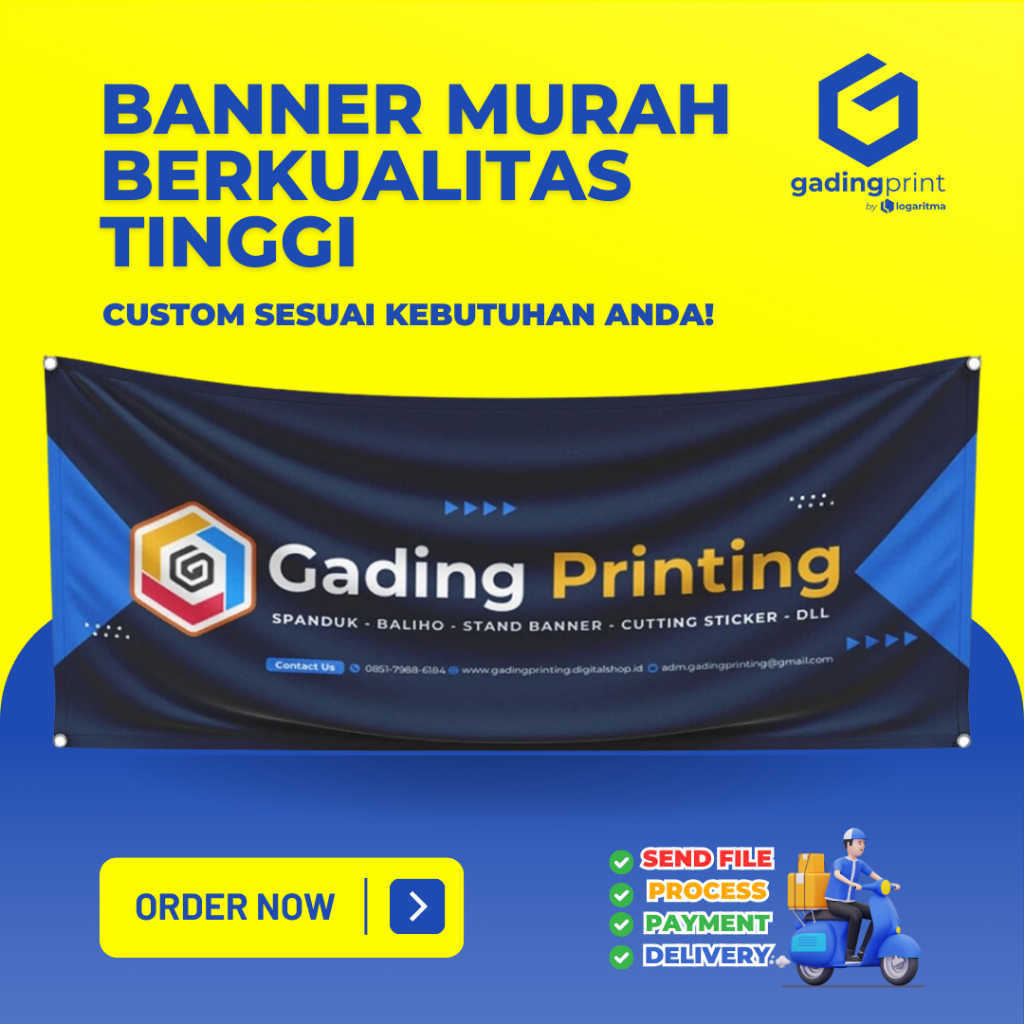 Jual Cetak Spanduk Banner Murah – Flexy 280gr, Mata Ayam Pojok, High ...