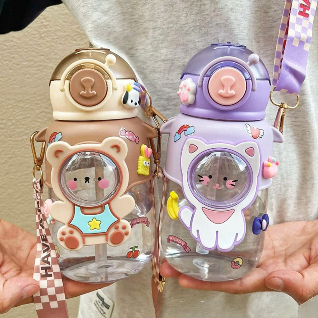 Jual 𝗠𝗮𝘁𝗮𝗺𝗮𝘁𝗮 𝗚𝗿𝗼𝘀𝗶𝗿 - Botol Minum Anak Lucu Motif Kartun 720Ml + Tali Panjang BPA FREE Botol ...