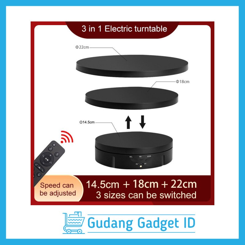 Jual Alas Putar Fotografi Rotating Display Stand Turntable 3 in 1 with ...
