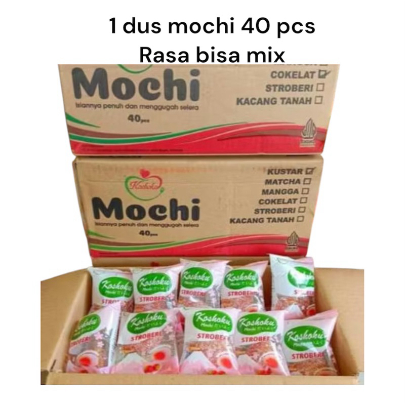 Jual kemsan baru mochi koshoku 1 dus - mochi viral koshoku mix rasa ...