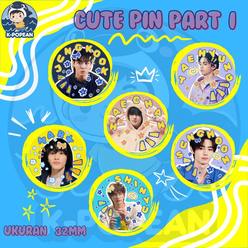 Jual [happy flower pin part I] pin K-pop ukuran 32mm, tws:, enhypen ...