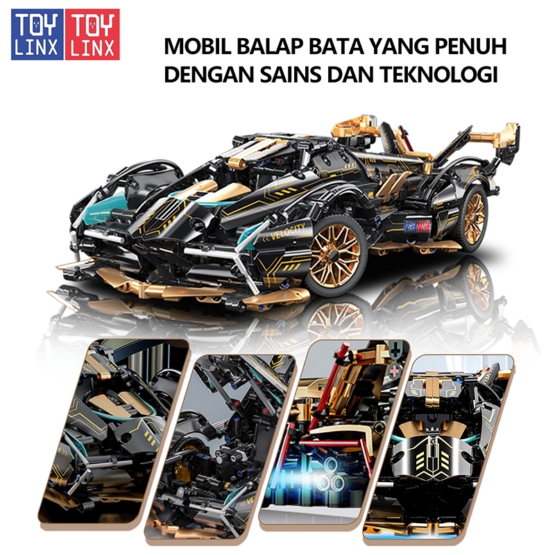 Jual 981 Pcs Mainan Mobil Balap Batu Kayu Mainan Anak dengan Pengontrol ...