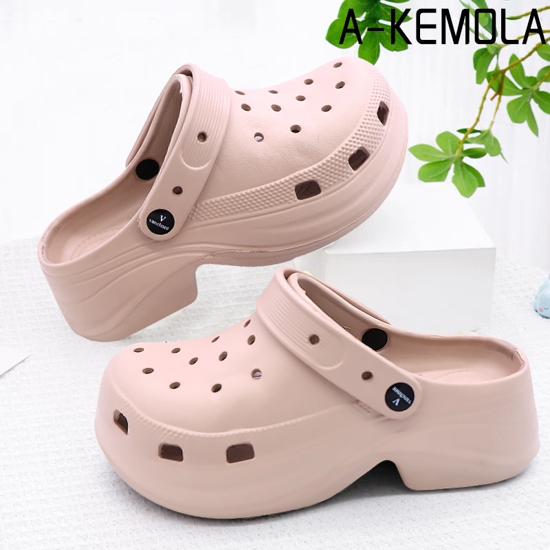 Jual A-KEMOLA Sandal Baim Wanita Kekinian Sandal Jelly Baim Wedges ...