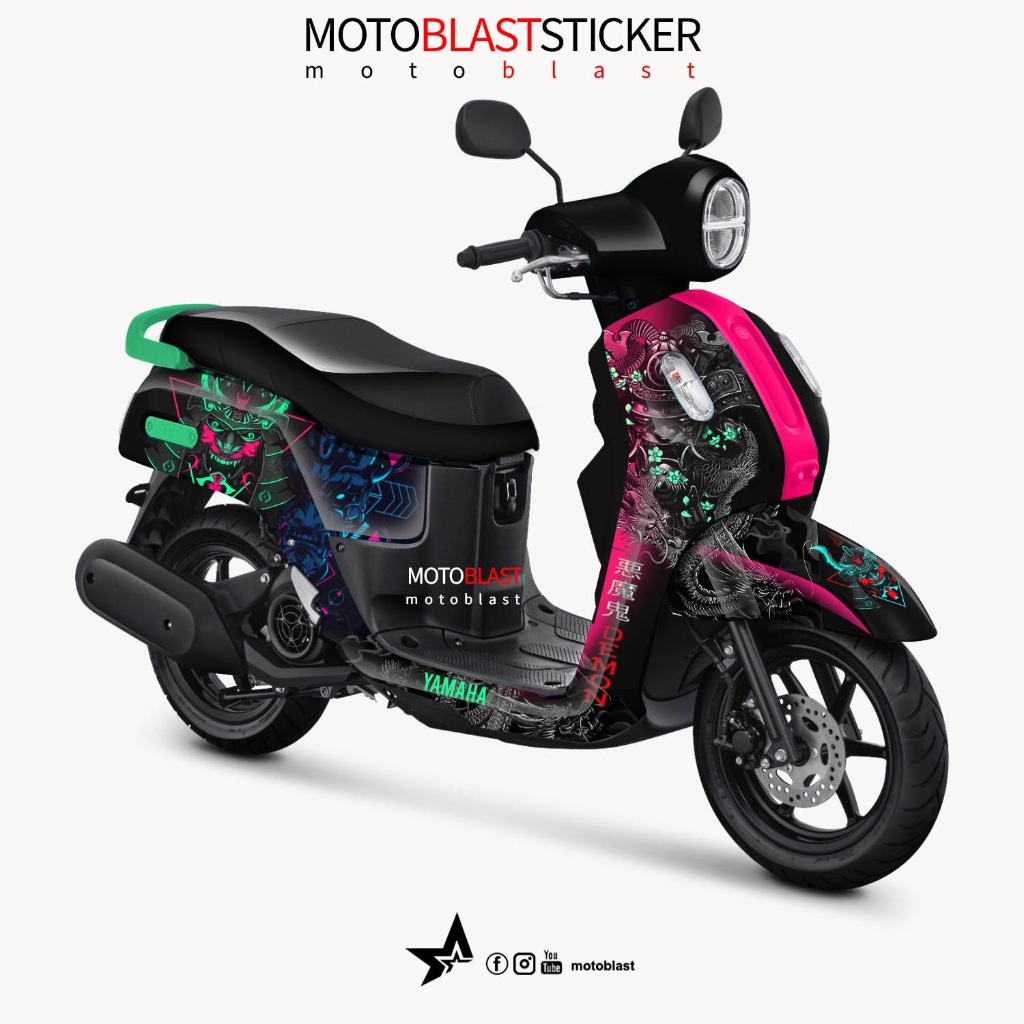 Jual Decal Sticker Yamaha Fazzio in Japan Style Full Body Motoblast ...