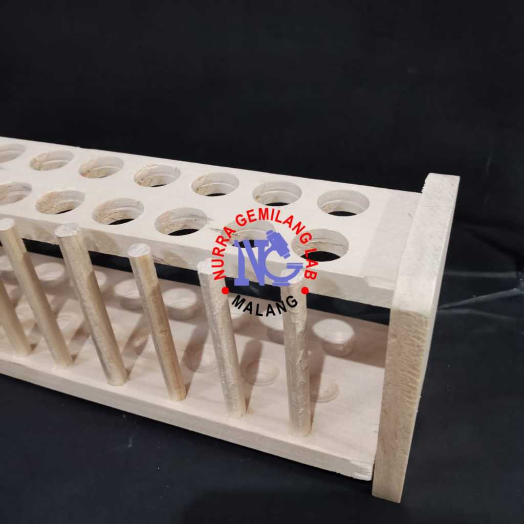 Jual Rak Tabung Reaksi Kayu 24 Lubang | Rak Test Tube | Shopee Indonesia